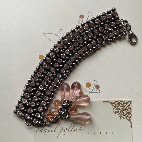 Daniel Pollak | Jewelry | Daniel Pollak Accessories Pewter And Crystal Costume Jewelry | Poshmark